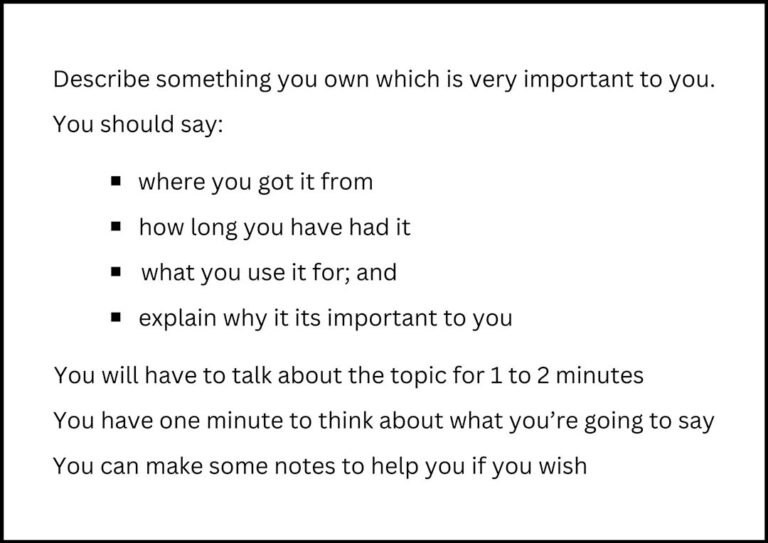 Mendalami IELTS Speaking Test part 2