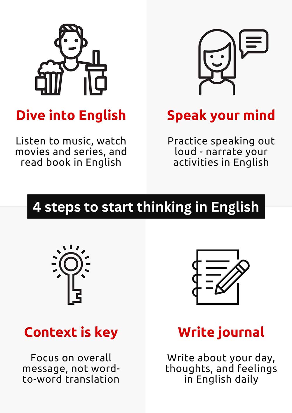 How to start thinking in English: 7 essential tips