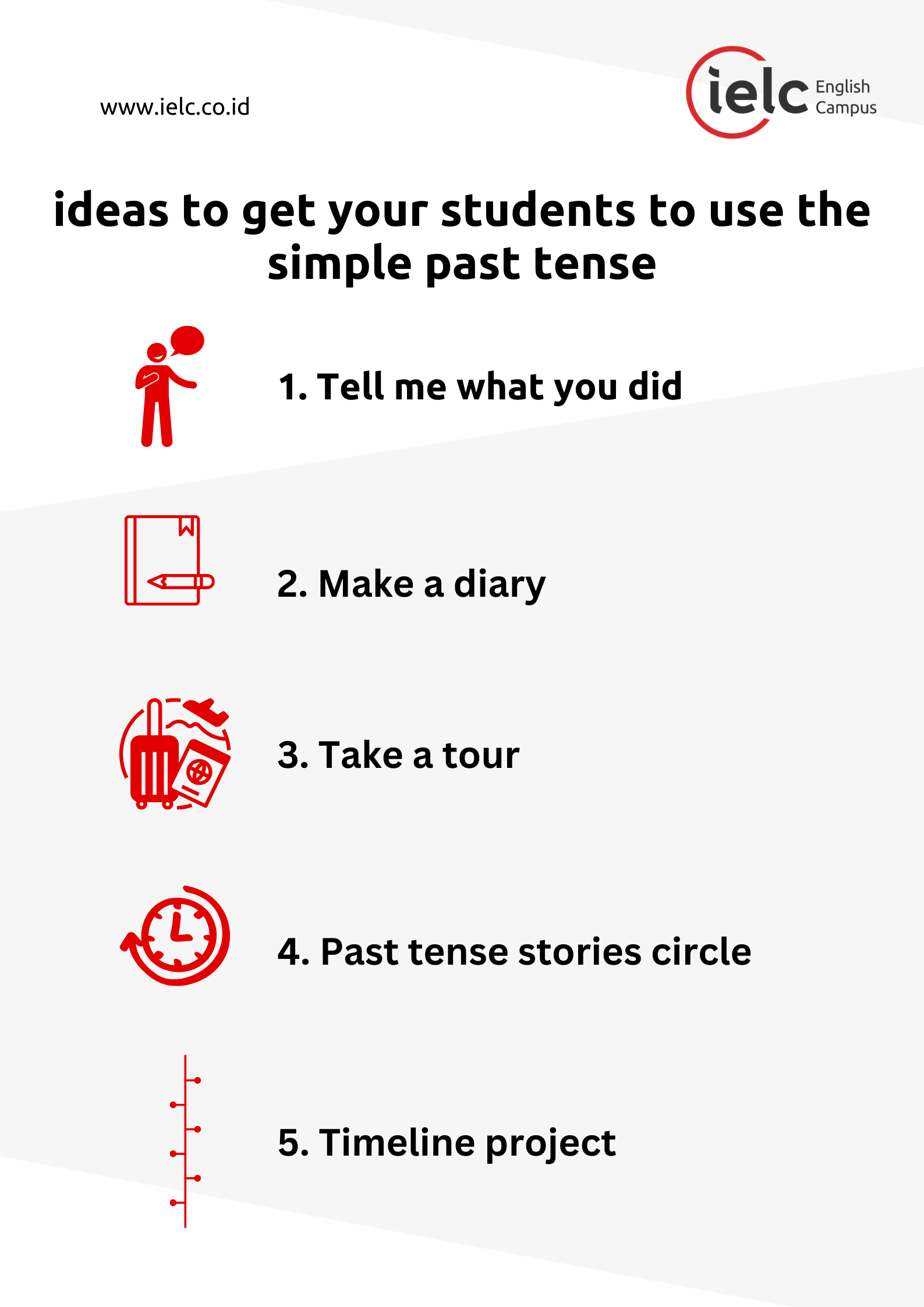 10 ideas to get your students to use the simple past tense